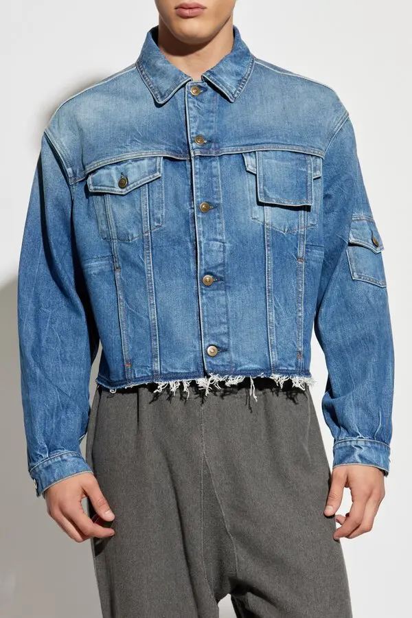 MAISON MARGIELA Vintage-effect Denim Jacket - Blue