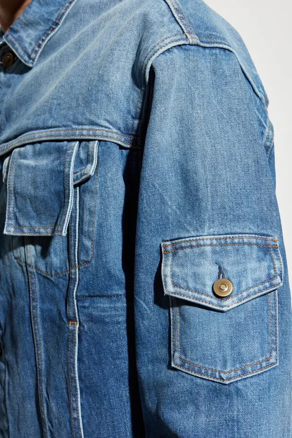 MAISON MARGIELA Vintage-effect Denim Jacket - Blue