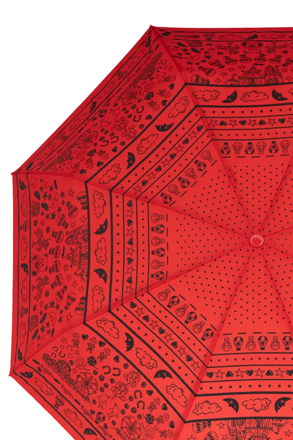 Moschino Folding Umbrella With Logo