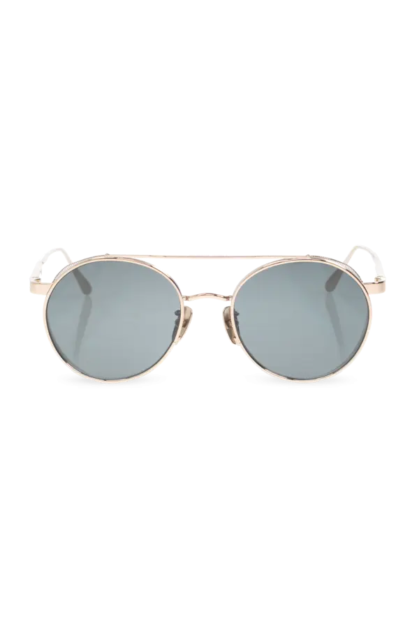 Linda Farrow Plated Titanium Sunglasses - Gold