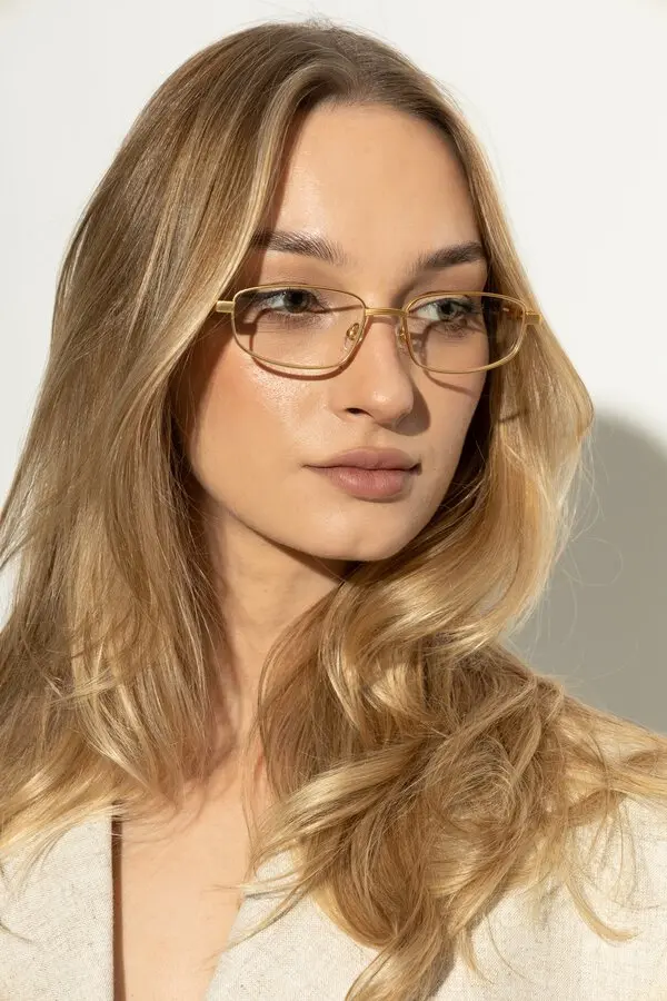 Jacquemus Rectangular Metal Eyeglasses