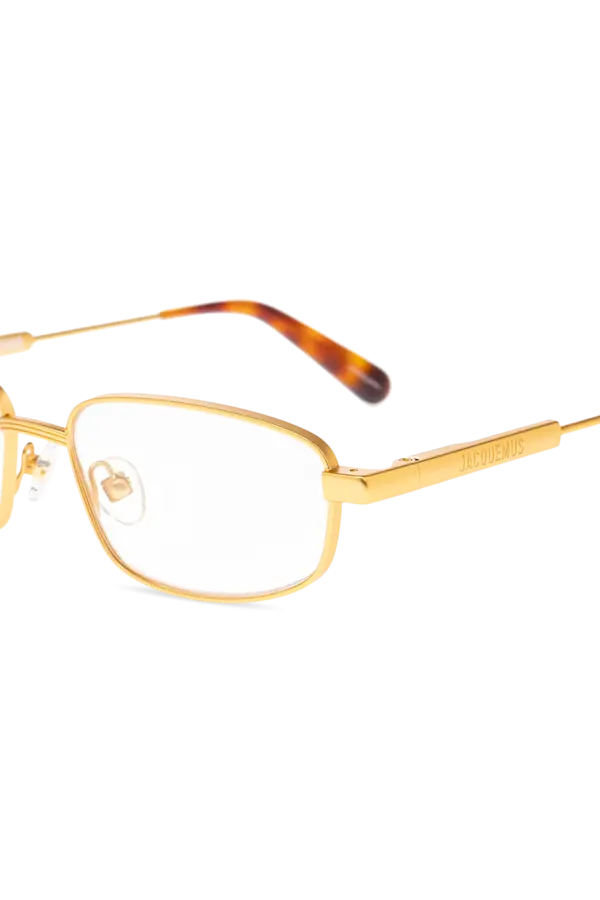 Jacquemus Rectangular Metal Eyeglasses
