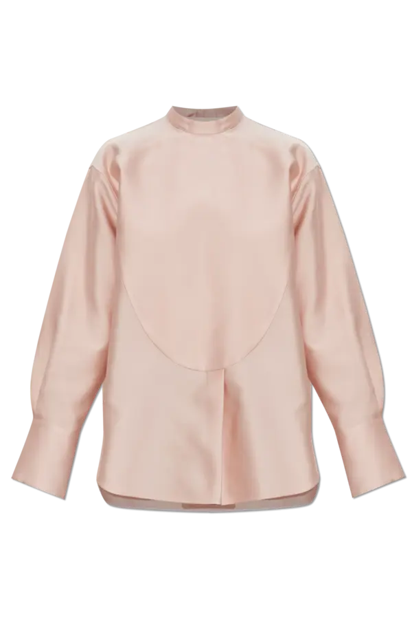 JIL SANDER Silk-trimmed Top