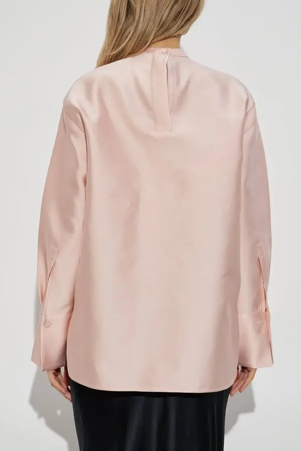 JIL SANDER Silk-trimmed Top