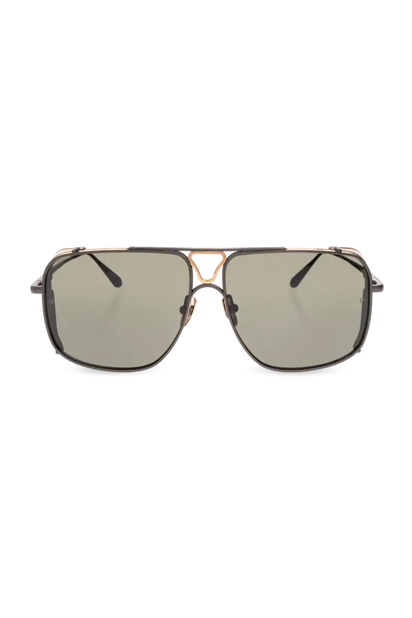 Linda Farrow Enzo’ Aviator Sunglasses - Black
