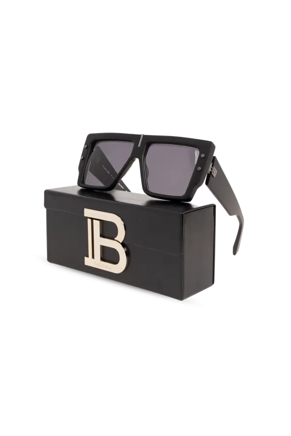 Balmain Sunglasses With Logo - Black
