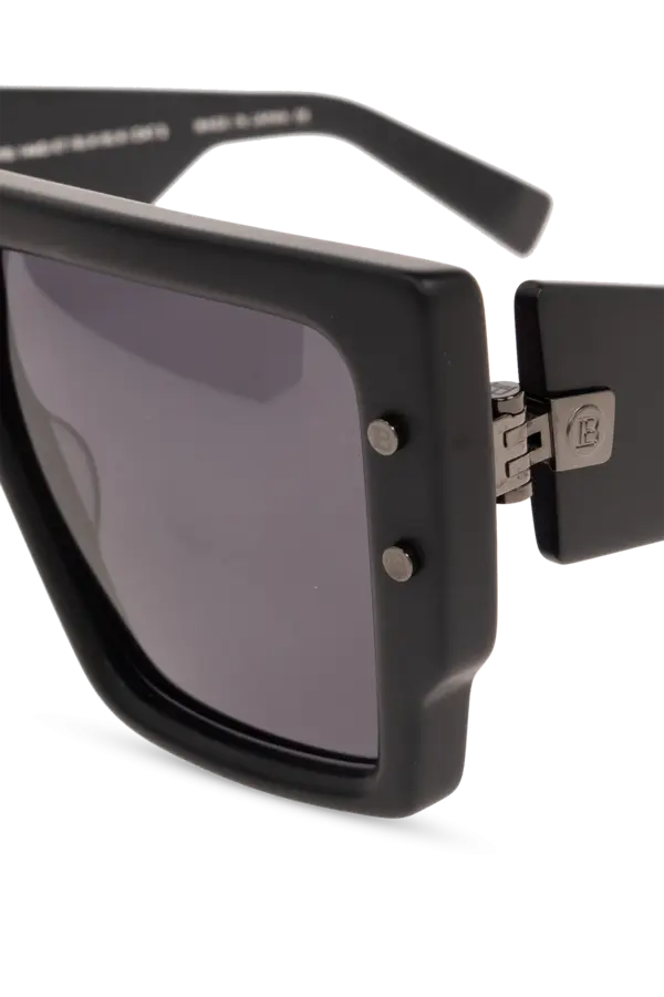 Balmain Sunglasses With Logo - Black