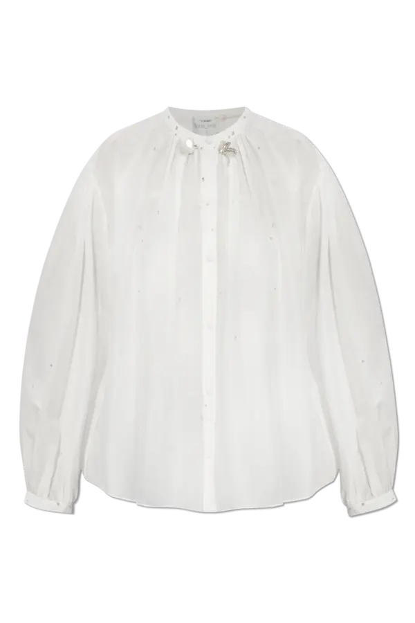 FORTE_FORTE Shimmering Embellished Shirt