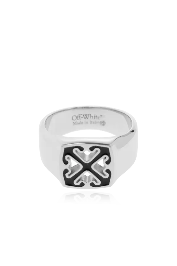 Off-White Brass Ring - Silver