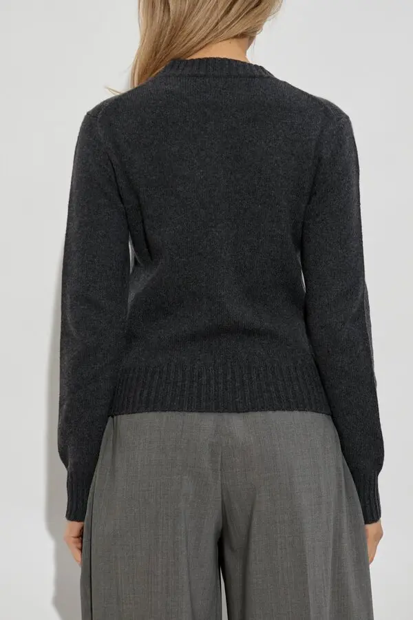 AMI Paris Cashmere Crewneck Sweater - Grey