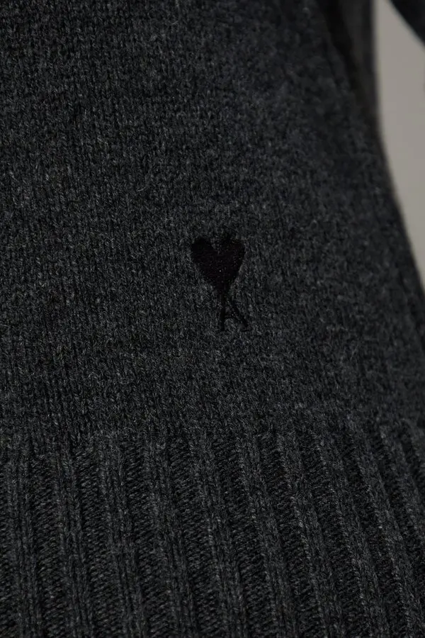AMI Paris Cashmere Crewneck Sweater - Grey
