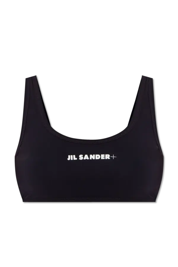 JIL SANDER Logo Bikini Top - Black