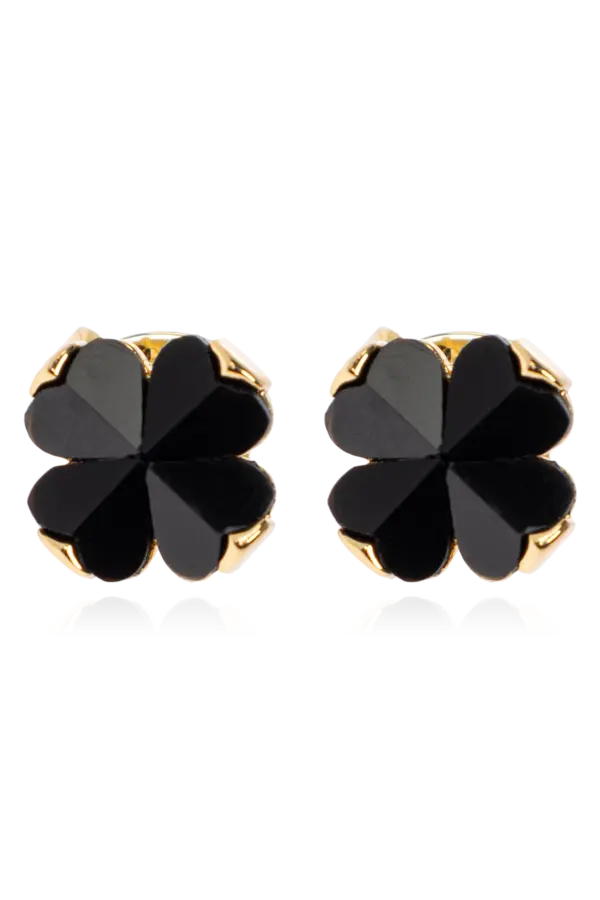 Kate Spade New York Four-leaf Clover Brass Earrings - Black