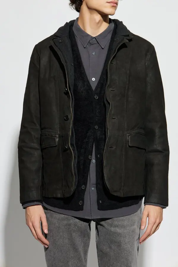 ALLSAINTS Vintage Effect Suede Jacket