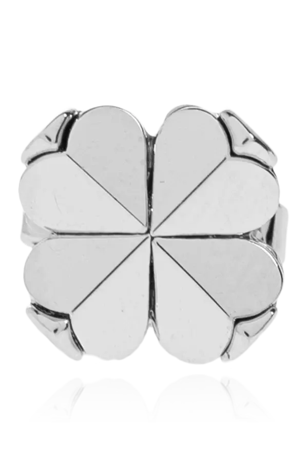 Kate Spade New York Brass Four-leaf Clover Earrings - Silver