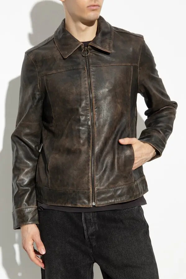 ALLSAINTS Alkan Leather Jacket - Brown