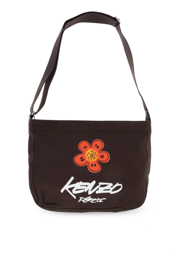 Kenzo Printed Shoulder Bag - Brown