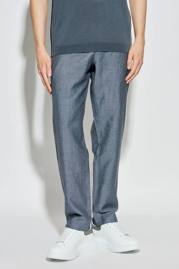 Rag & Bone Tapered Leg Trousers - Navy Blue