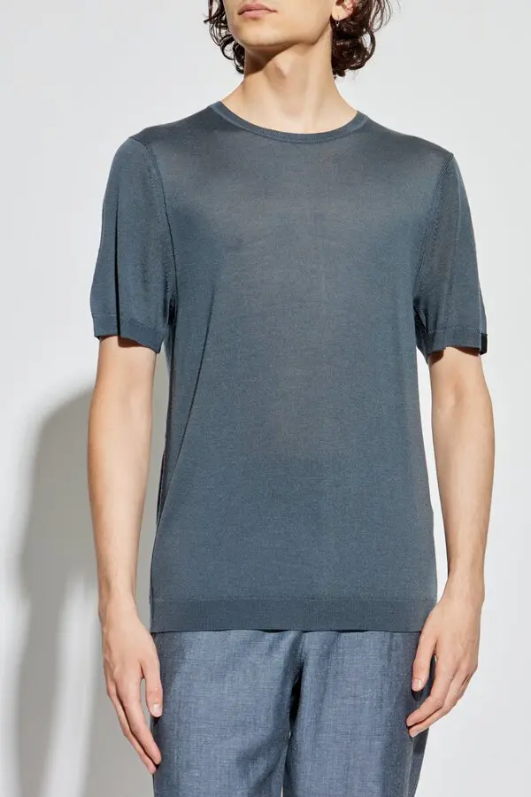 Rag & Bone T-shirt With A Round Neckline - Grey