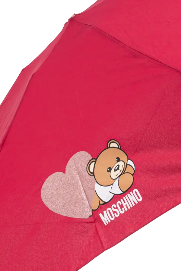 Moschino Folding Umbrella With Logo