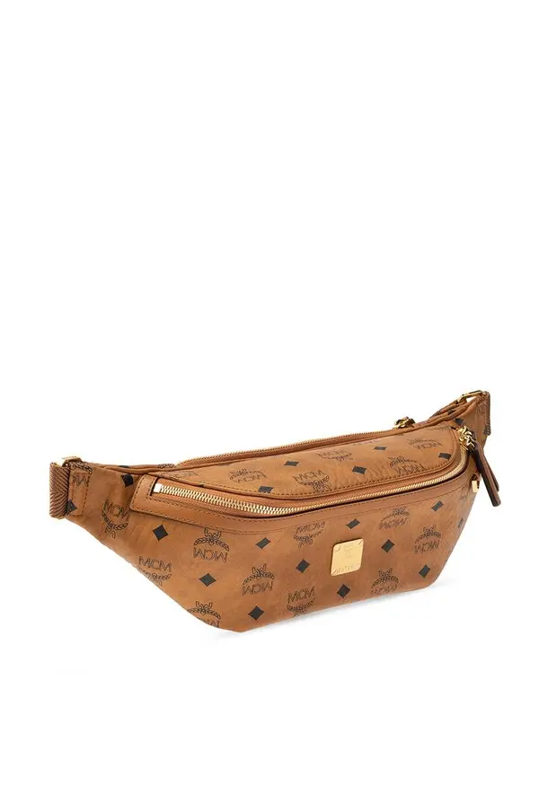 Mcm Monogram Belt Bag - Brown