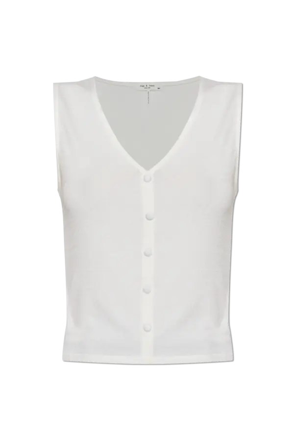 Rag & Bone Sleeveless Top With Decorative Buttons