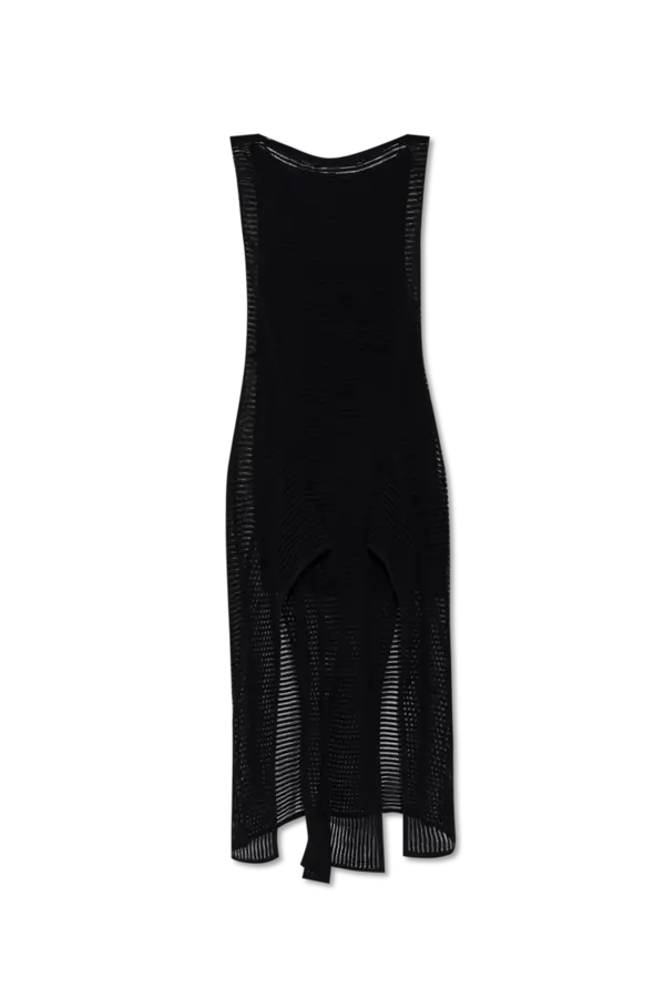 Alaïa Sleeveless Dress With Geometric Slits - Black