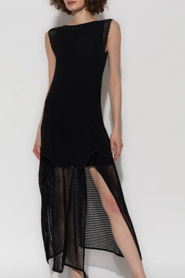 Alaïa Sleeveless Dress With Geometric Slits