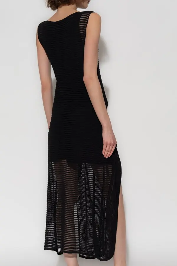 Alaïa Sleeveless Dress With Geometric Slits