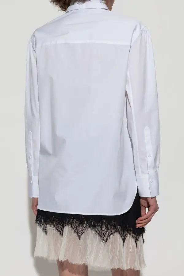 Alexander McQueen Stand-collar Shirt With Metallic Closure