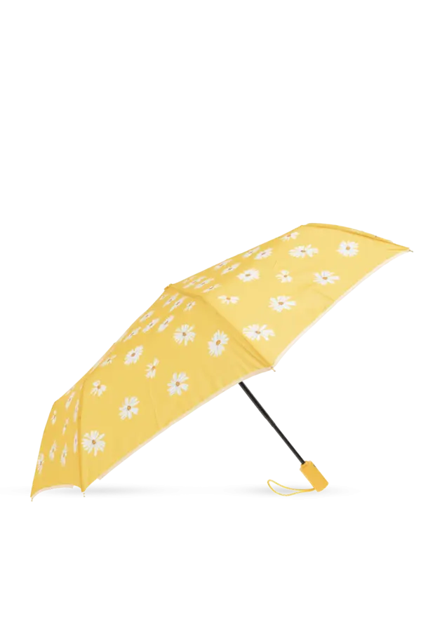 Moschino Folding Umbrella With Logo - Yellow