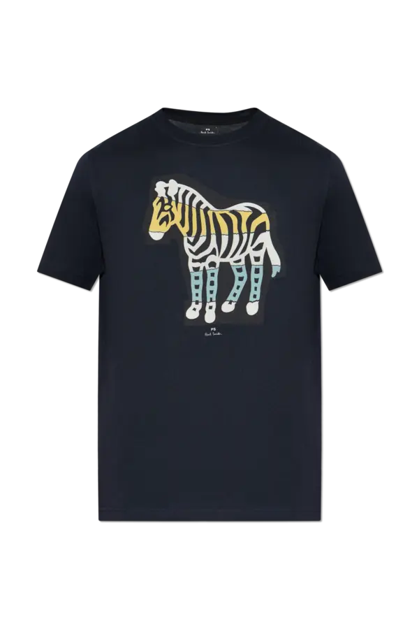Paul Smith T-shirt With Colorful Print - Navy Blue