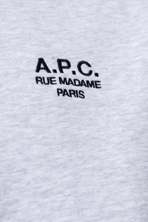 A.p.c. Sweatshirt With Embroidered Logo - Grey