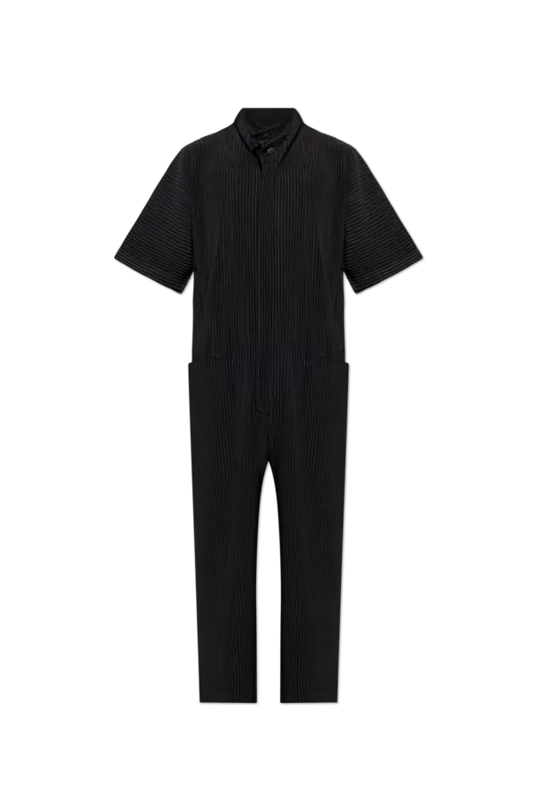 Issey Miyake Pleated Jumpsuit - Black