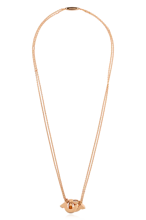 FERRAGAMO Logo Pendant Necklace - Pink