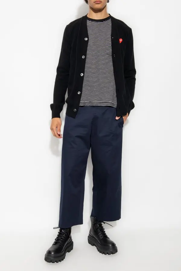 Play Comme Des Garcon Wool Cardigan