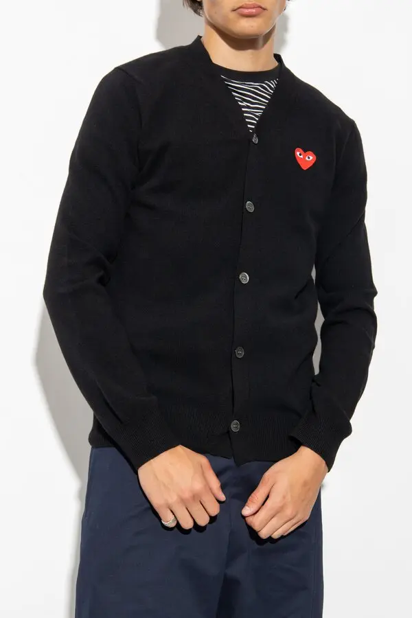 Play Comme Des Garcon Wool Cardigan