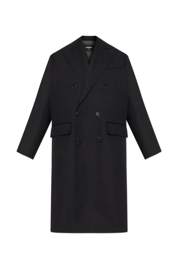 Dsquared2 Wool Double-breasted Overcoat
