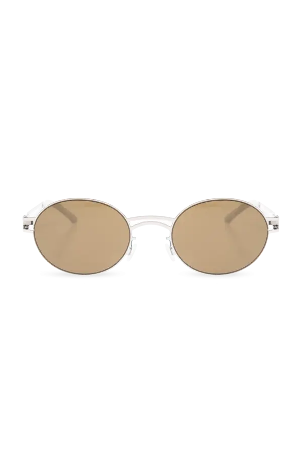 Mykita Oval Sunglasses With Metal Frame - Silver
