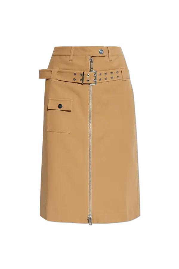 GANNI Belted Midi Skirt