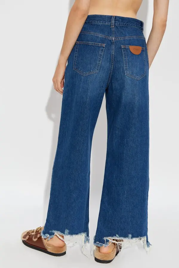 Chloé Effect Wide Leg Jeans