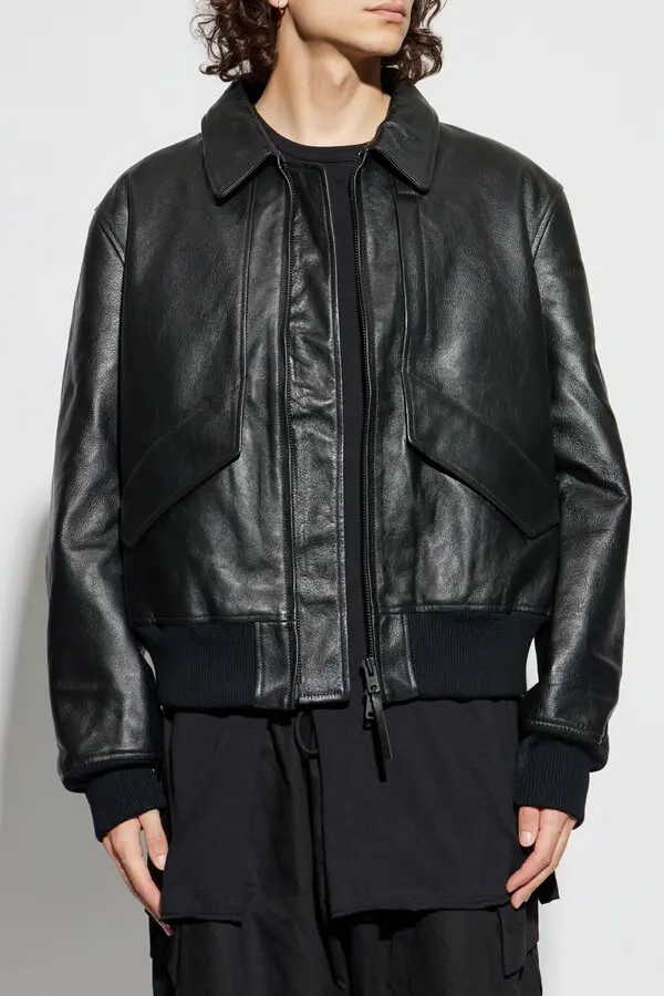 Y3 Leather Bomber Jacket