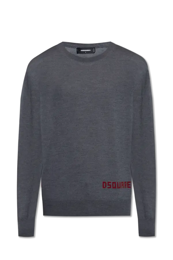 Dsquared2 Sweater With Logo And Velvet Finish