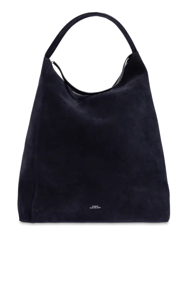 Studio Nicholson Suede Shopper Bag Navy Blue Editorialist