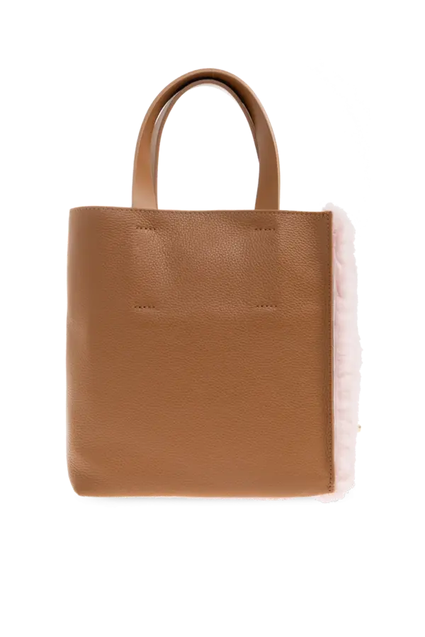 Marni Fur And Leather Handbag - Pink
