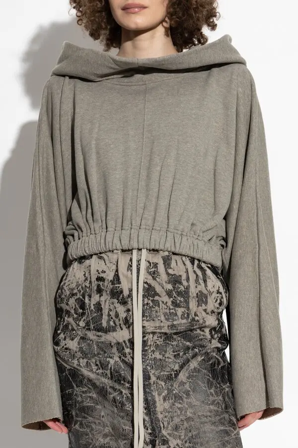 Rick Owens Cropped Hoodie - Grey