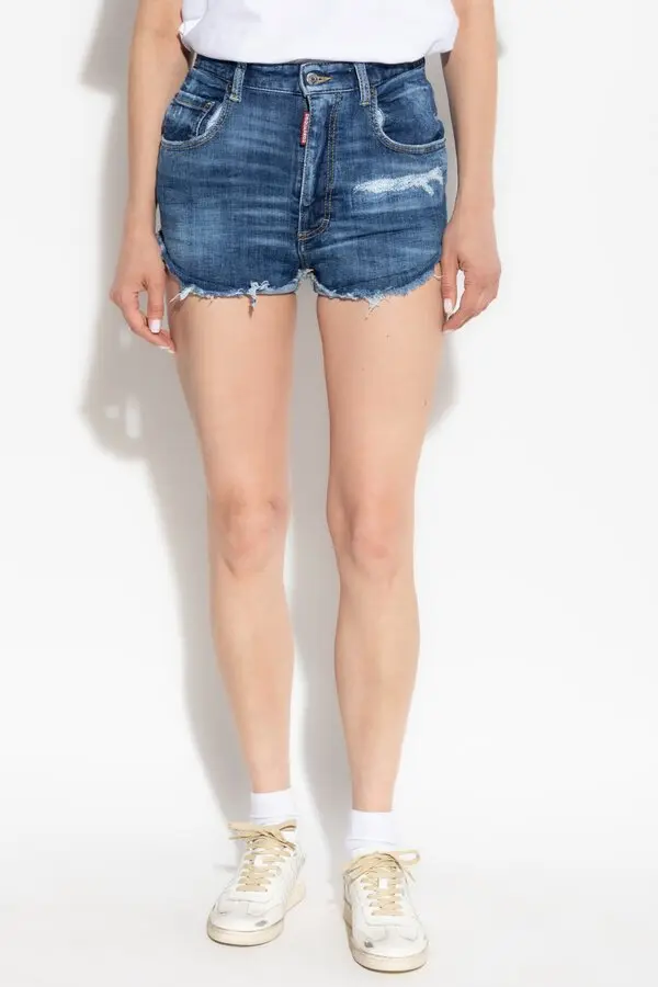 Dsquared2 High-waisted Denim Shorts