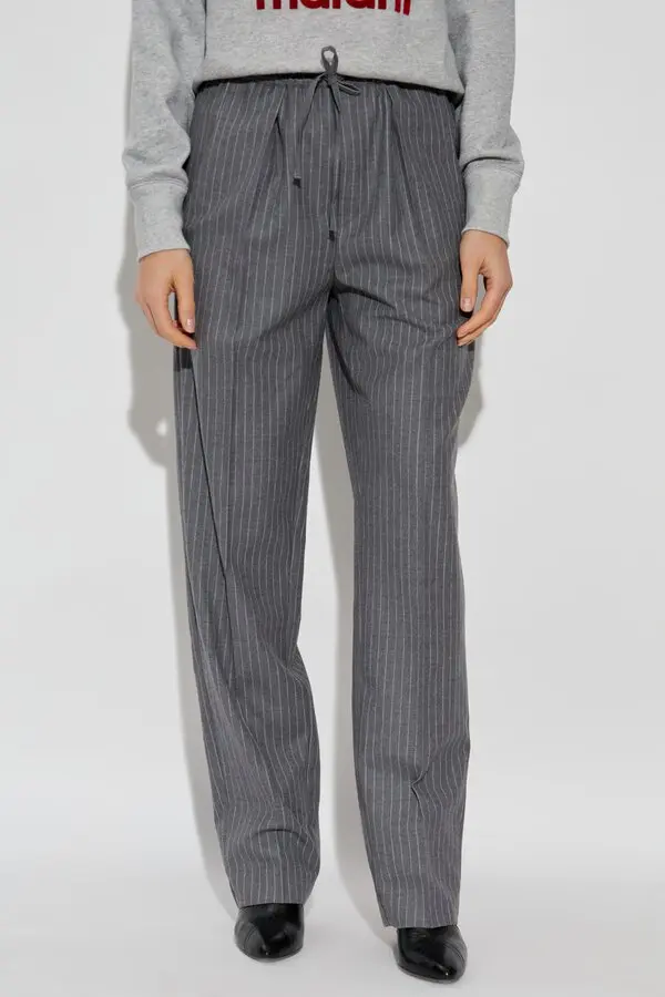 Isabel Marant Liska Pinstriped Wool Trousers