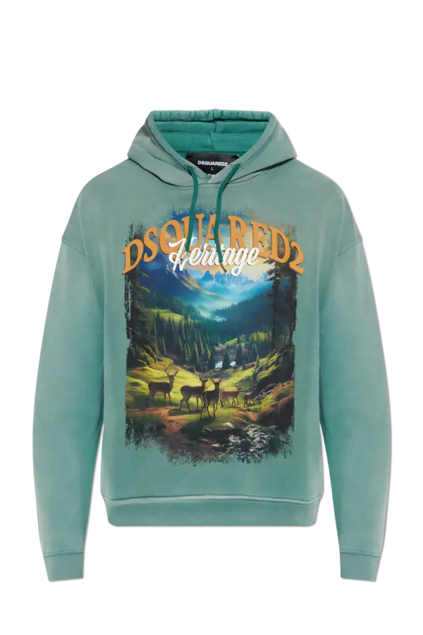 Dsquared2 Printed Cotton Sweatshirt