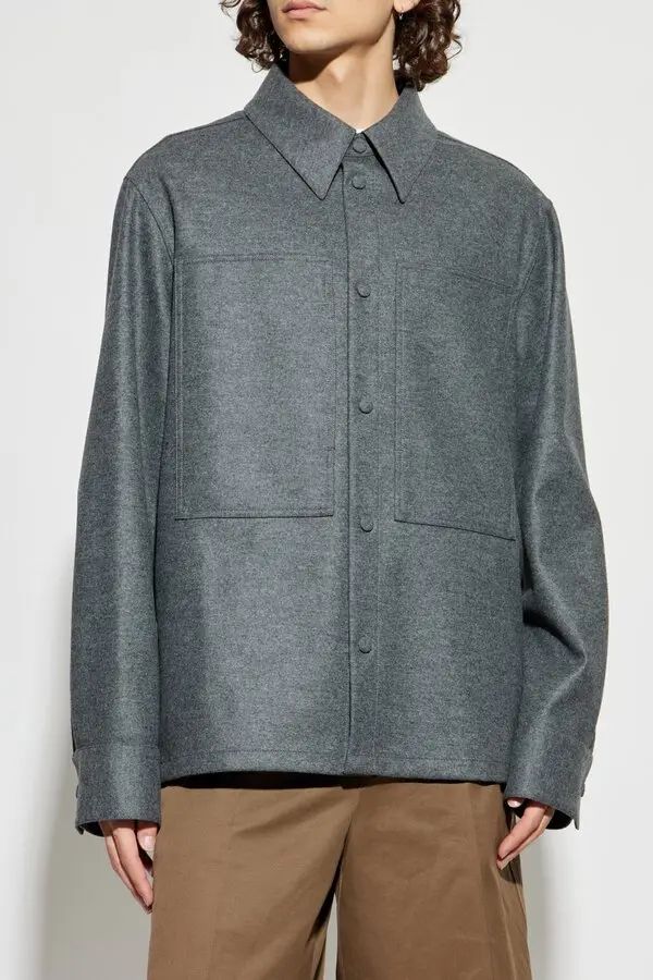 JIL SANDER Wool Shirt - Grey